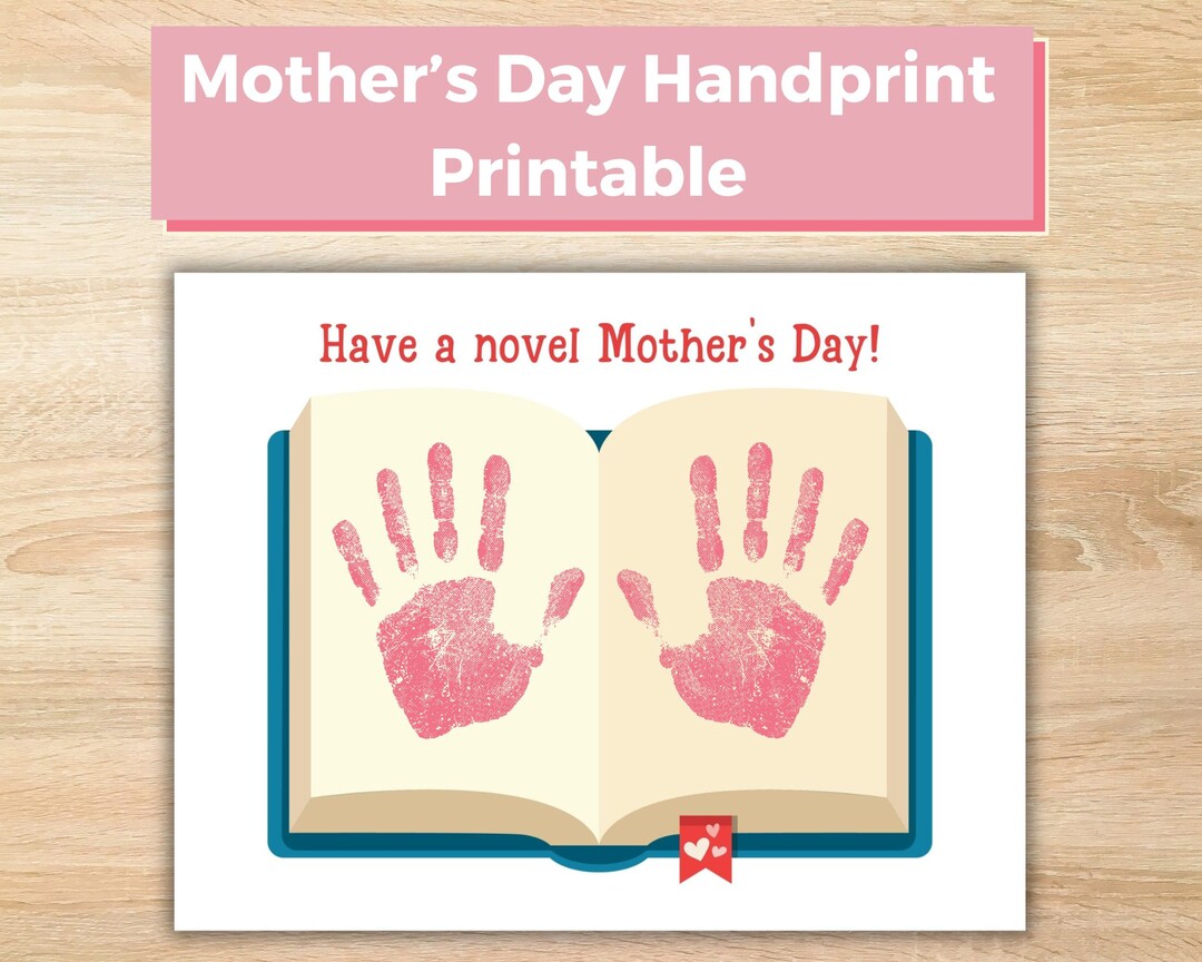 Happy Mother’s Day Handprint Craft Art; DIY Card for Grandma, Aunt or ...