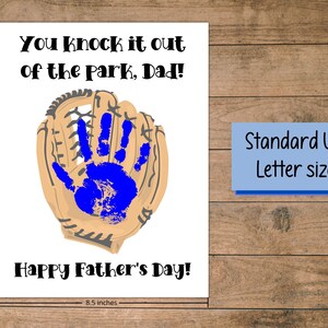 Printable Father's Day Handprint Art | Father’s Day Keepsake | Sports ...