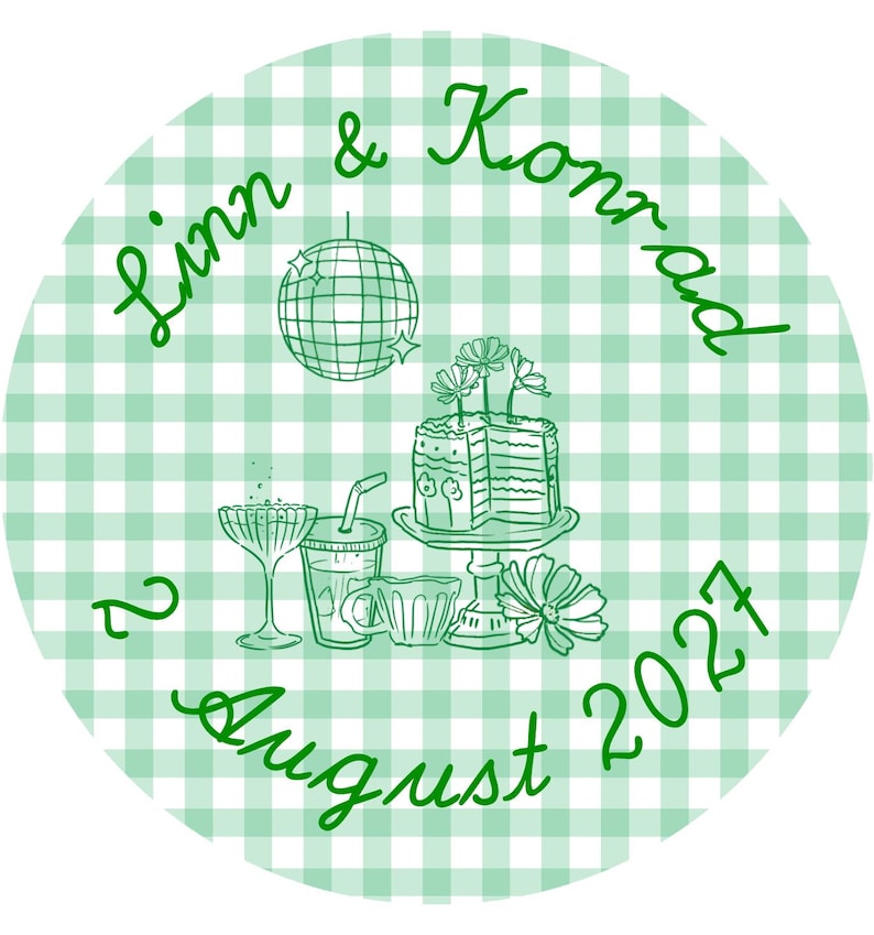 Editable Wedding Sticker Template Canva, Printable Favor Stickers ...