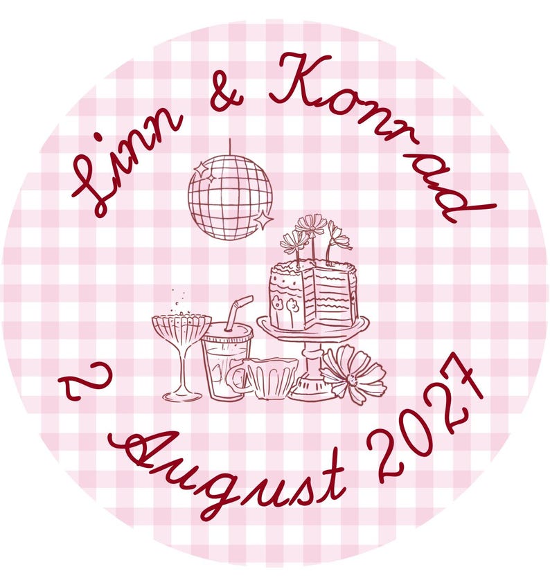 Editable Wedding Sticker Template Canva, Printable Favor Stickers ...