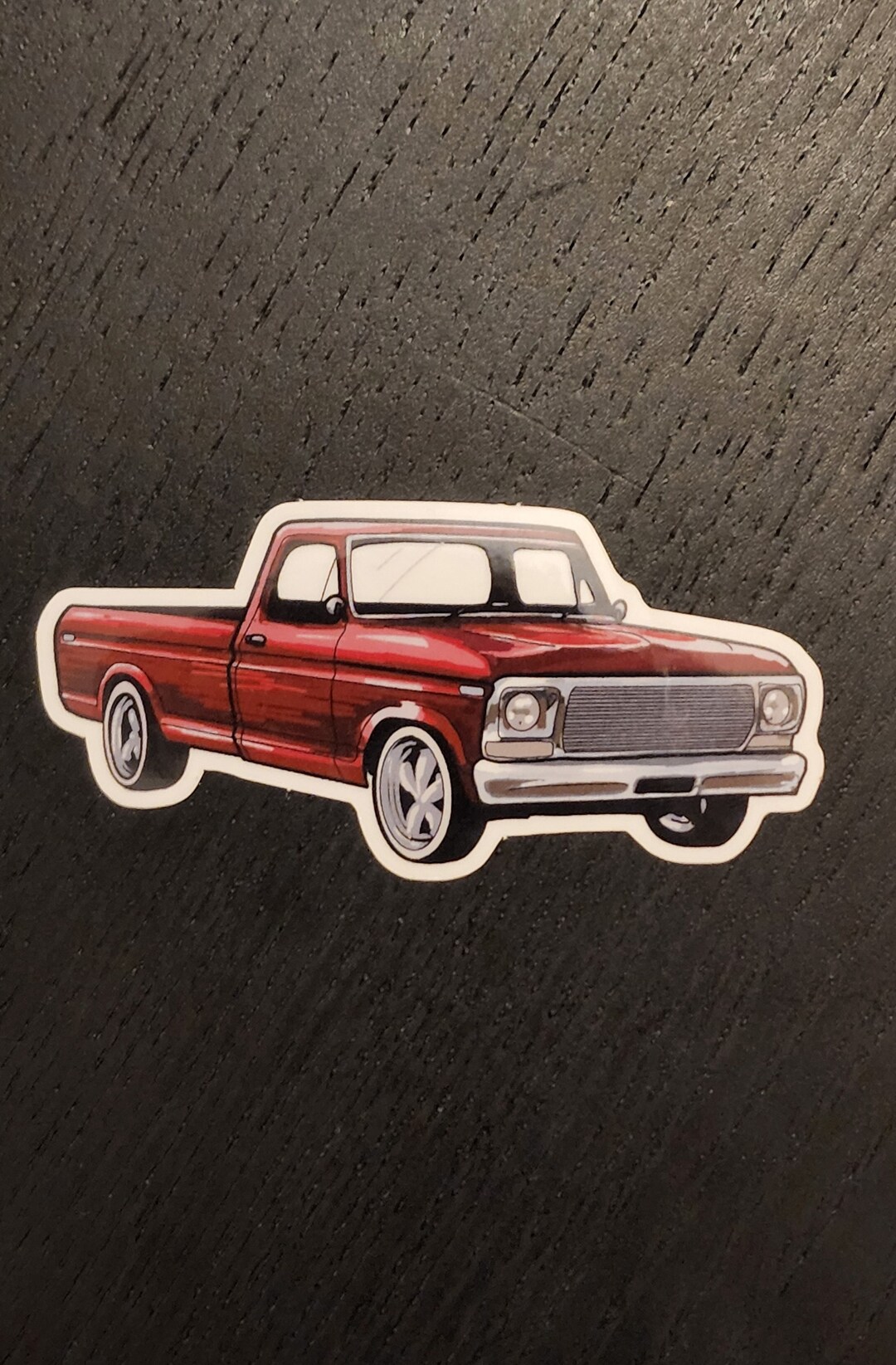 Red Truck Transparent Sticker - Etsy