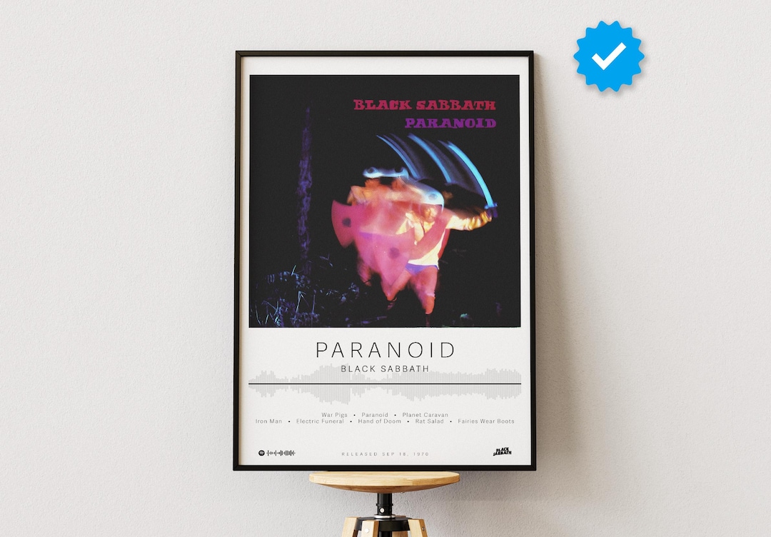 Black Sabbath Poster | Paranoid Poster | Album Poster Prints | Wall ...