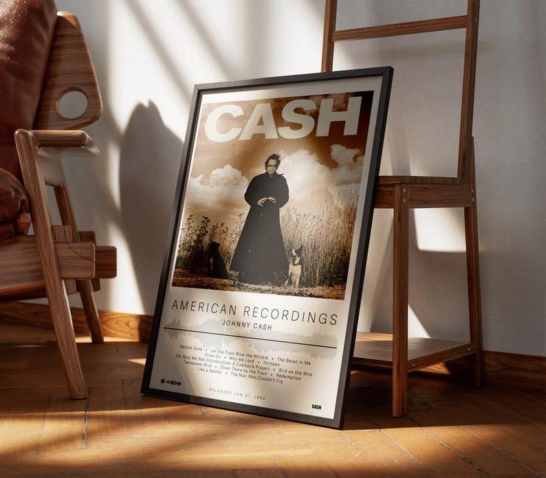 Johnny Cash Poster | American Recordings Poster | Album Poster Prints ...