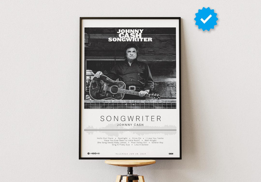 Johnny Cash Poster | Songwriter Poster | Album Poster Prints | Wall ...