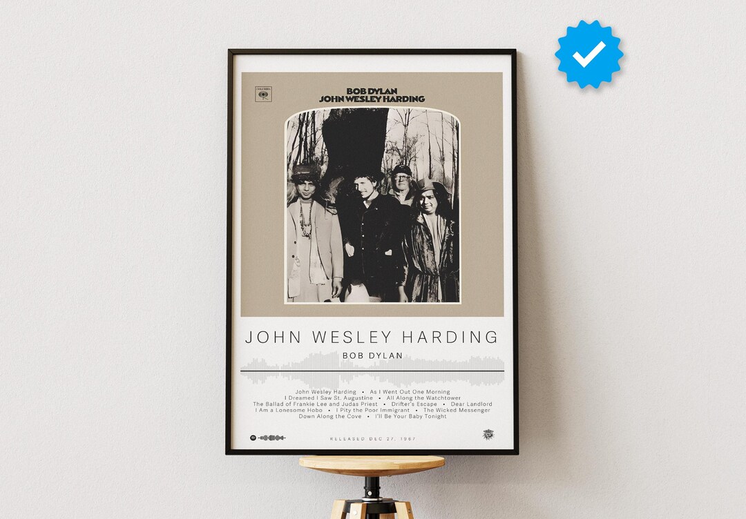 Bob Dylan Poster | John Wesley Harding Poster | Album Poster Prints ...