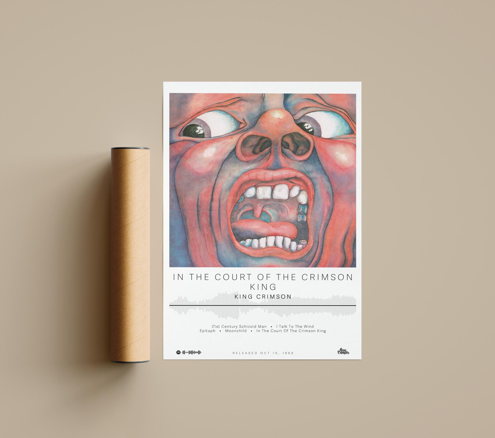 King Crimson Poster | in the Court of the Crimson King Poster | Album ...