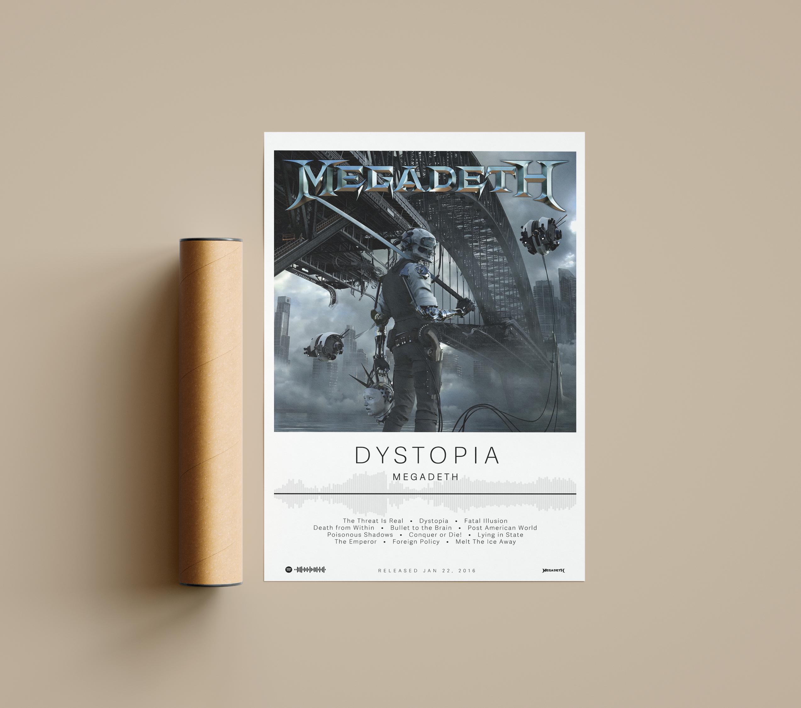 Megadeth Poster | Dystopia Poster | Album Poster Prints | Wall Decor ...