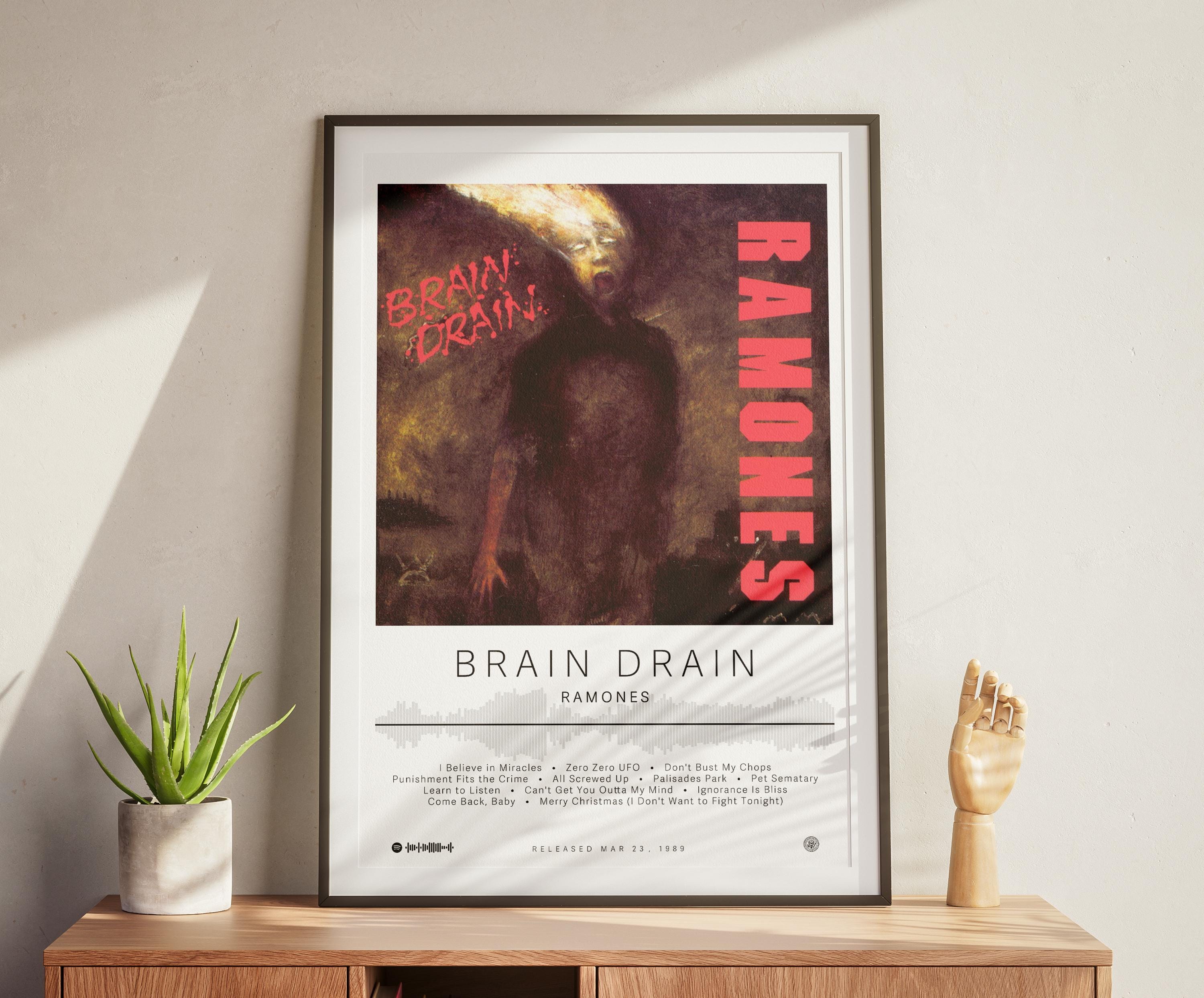 Ramones Poster | Brain Drain Poster | Album Poster Prints | Wall Decor ...