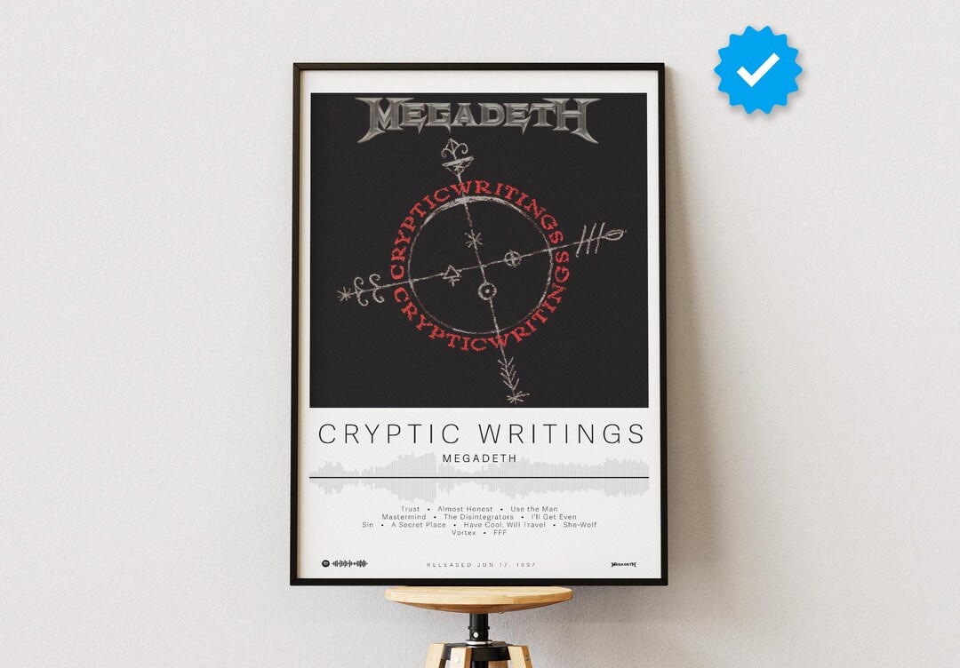 Megadeth Poster | Cryptic Writings Poster | Album Poster Prints | Wall ...