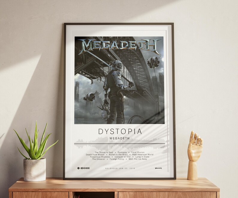 Megadeth Poster | Dystopia Poster | Album Poster Prints | Wall Decor ...