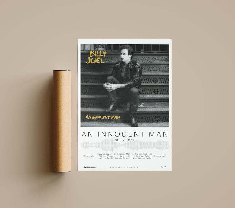 Billy Joel Poster | an Innocent Man Poster | Album Poster Prints | Wall ...