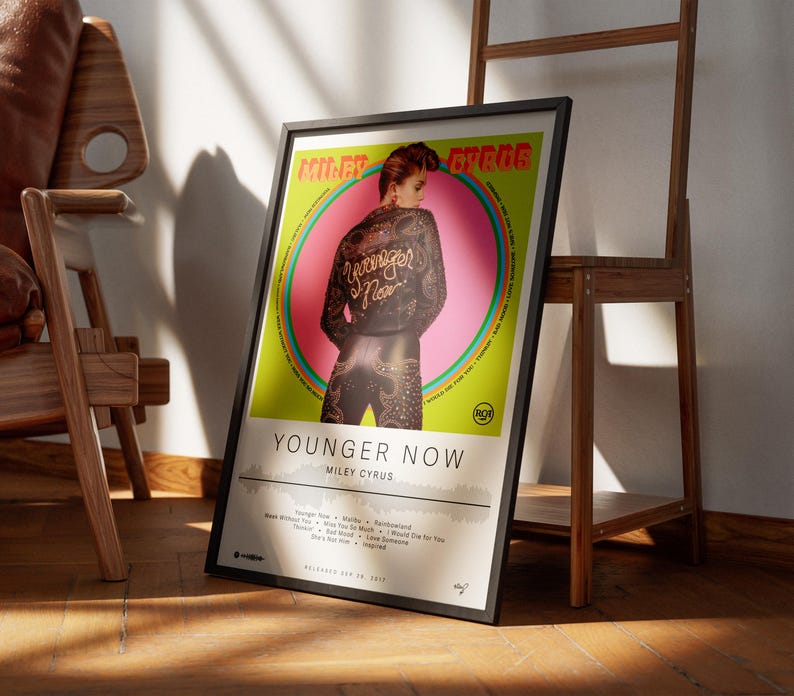 Miley Cyrus Poster | Younger Now Poster | Album Poster Prints | Wall ...