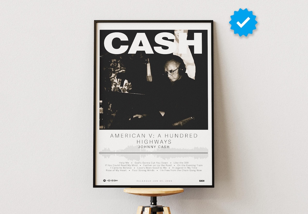Johnny Cash Poster | American V: A Hundred Highways Poster | Album ...