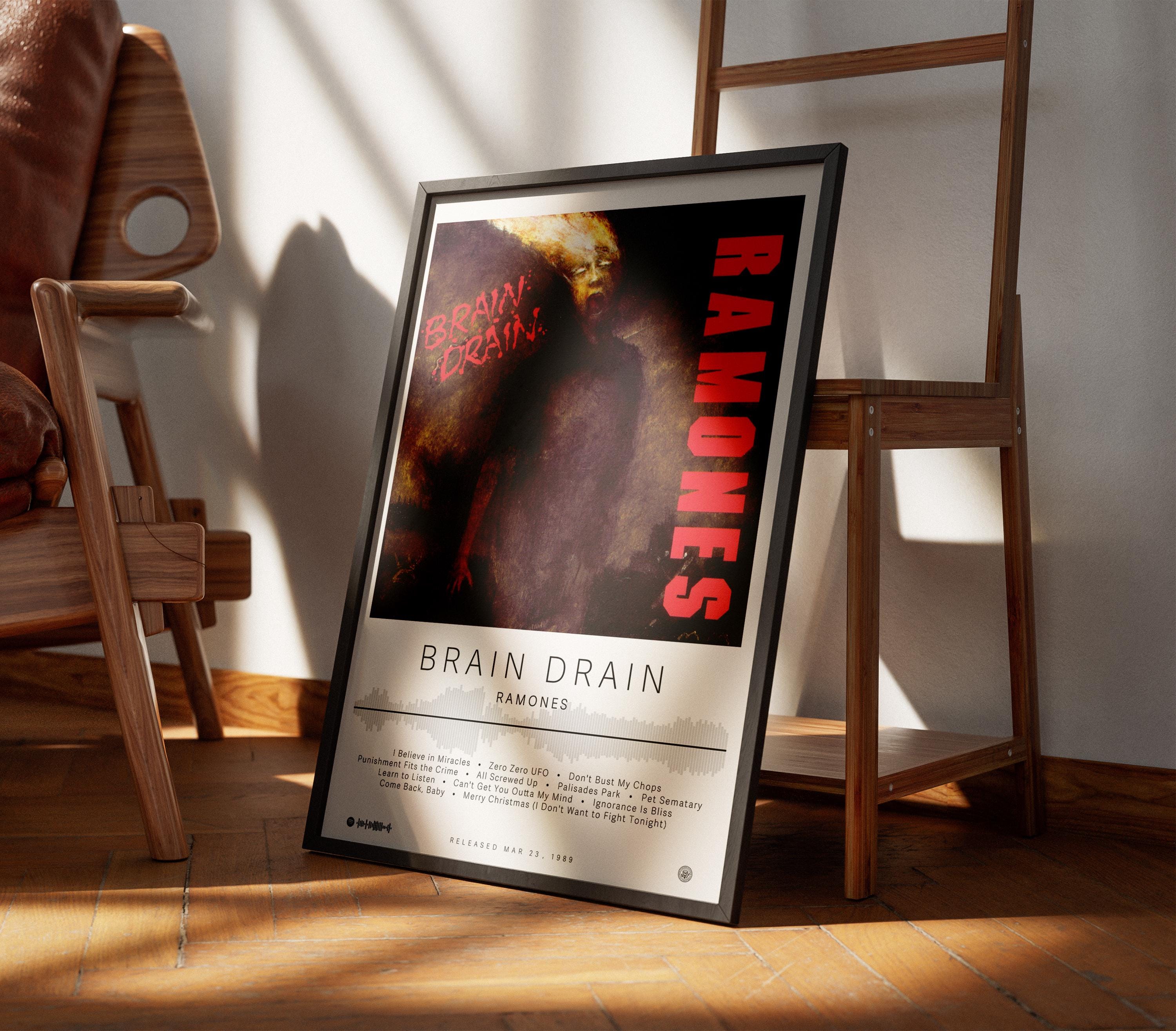 Ramones Poster | Brain Drain Poster | Album Poster Prints | Wall Decor ...