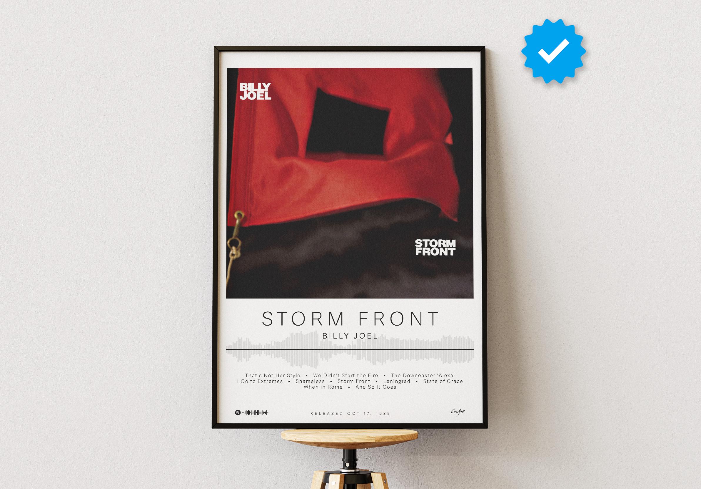 Billy Joel Poster | Storm Front Poster | Album Poster Prints | Wall ...