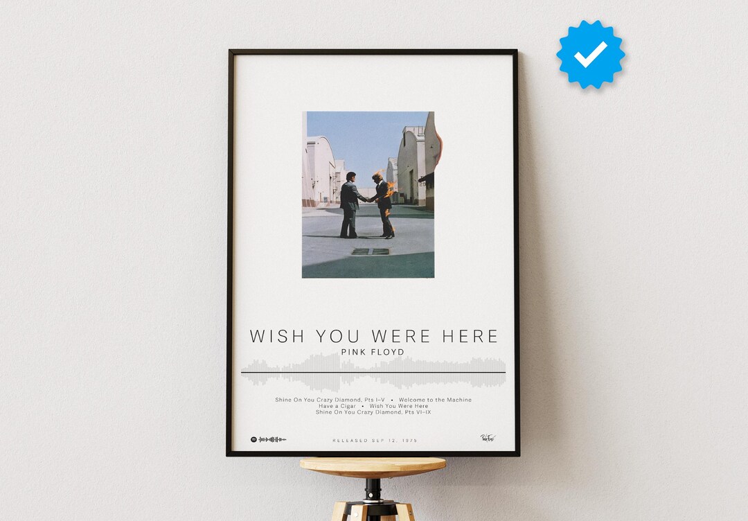 Pink Floyd Poster | Wish You Were Here Poster | Album Poster Prints | Wall Decor Posters | Album ...