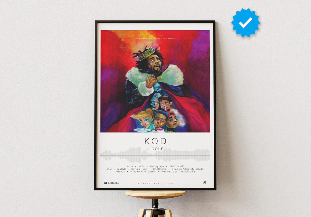 J Cole Poster | Kod Poster | Album Poster Prints | Wall Decor Posters ...