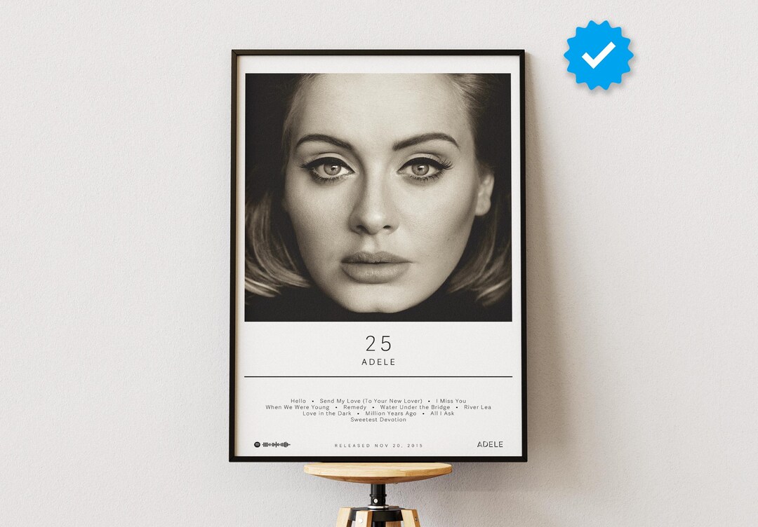 Adele Poster | 25 Poster | Album Poster Prints | Wall Decor Posters | Album Cover | Pop Music ...