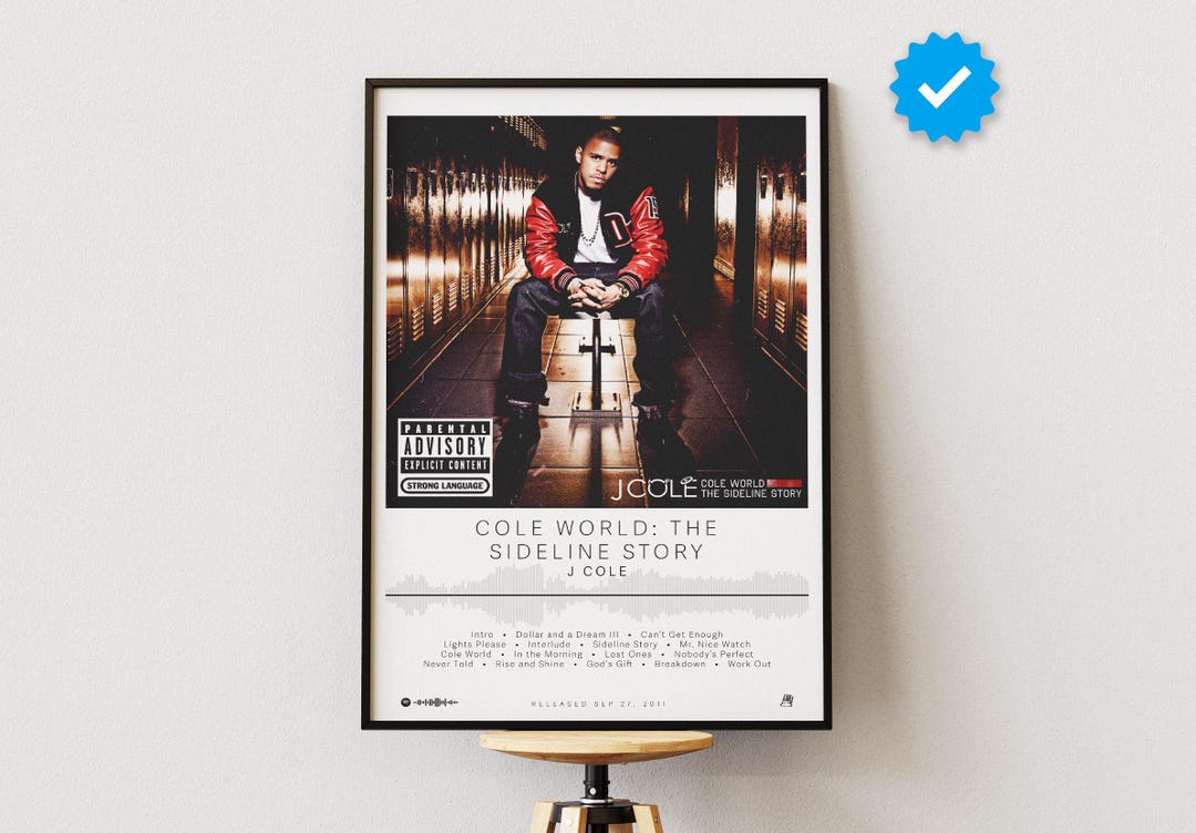 J Cole Poster | Cole World: the Sideline Story Poster | Album Poster ...