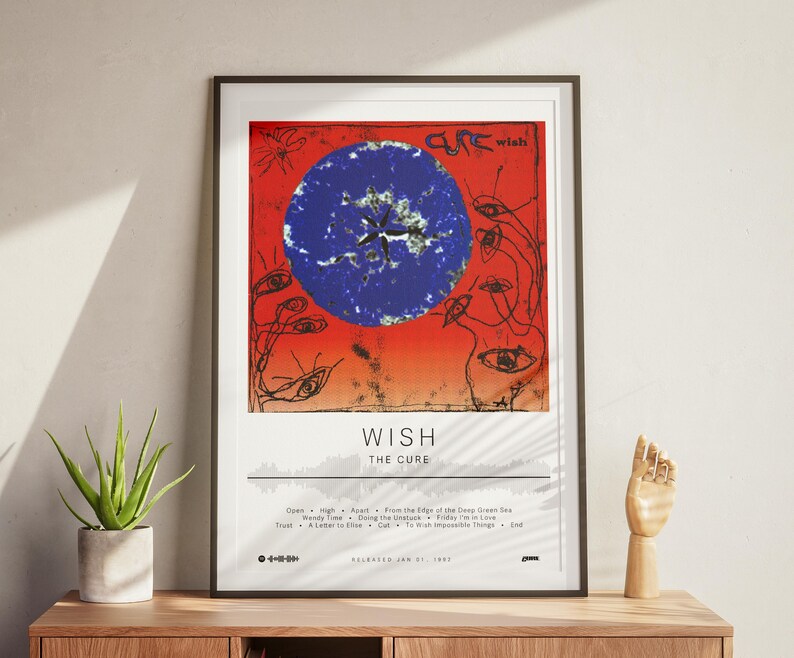 The Cure Poster | Wish Poster | Album Poster Prints | Wall Decor ...