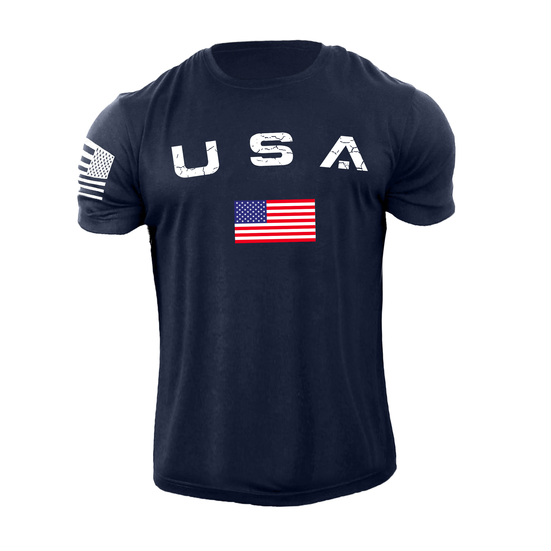 Men's USA Flag T Shirt American Patriotic 100% Cotton - Etsy