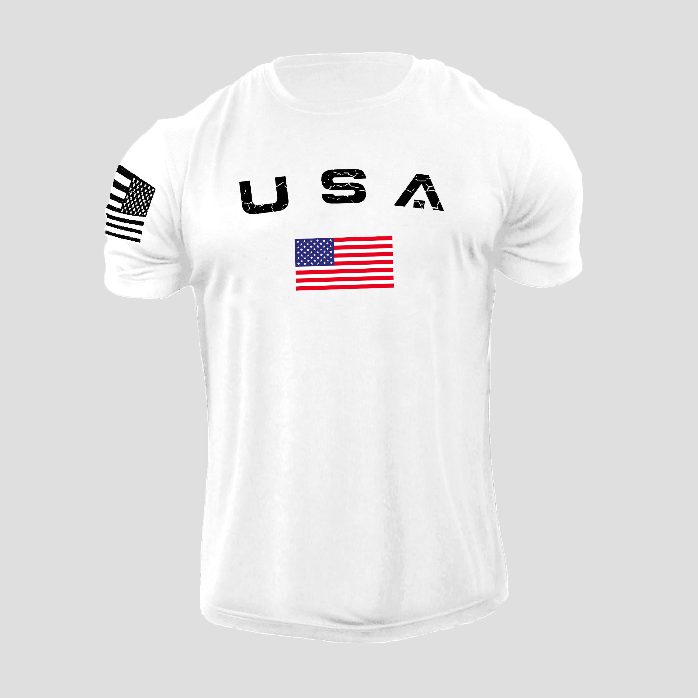 Men's USA Flag T Shirt American Patriotic 100% Cotton - Etsy