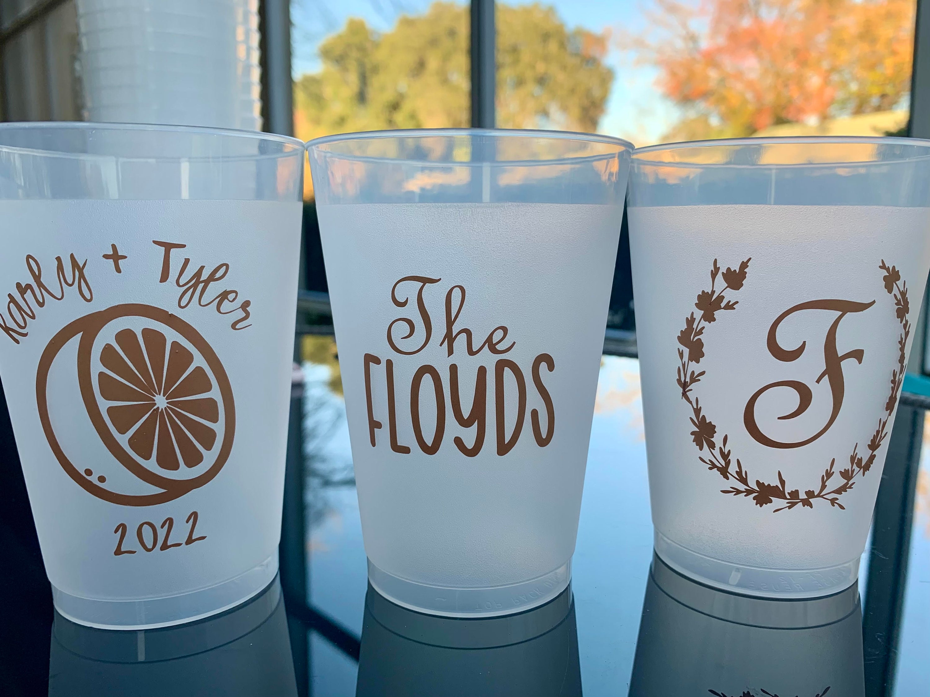 Custom Frosted Wedding Cups, Custom Cocktail Cups, Custom Drinkware ...