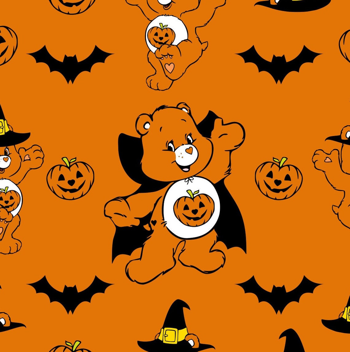 Care Bears Trick or Sweet Bear Seamless Pattern - Etsy