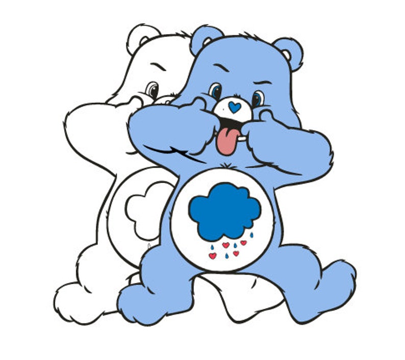 Bundle Care Bears Grumpy Bear SVG - Etsy Canada