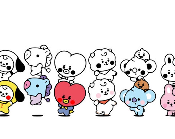 Bt21 Svg, Bt21 Chimmy Svg, Bt21 Svg, Bts Digital Download, Compatible ...