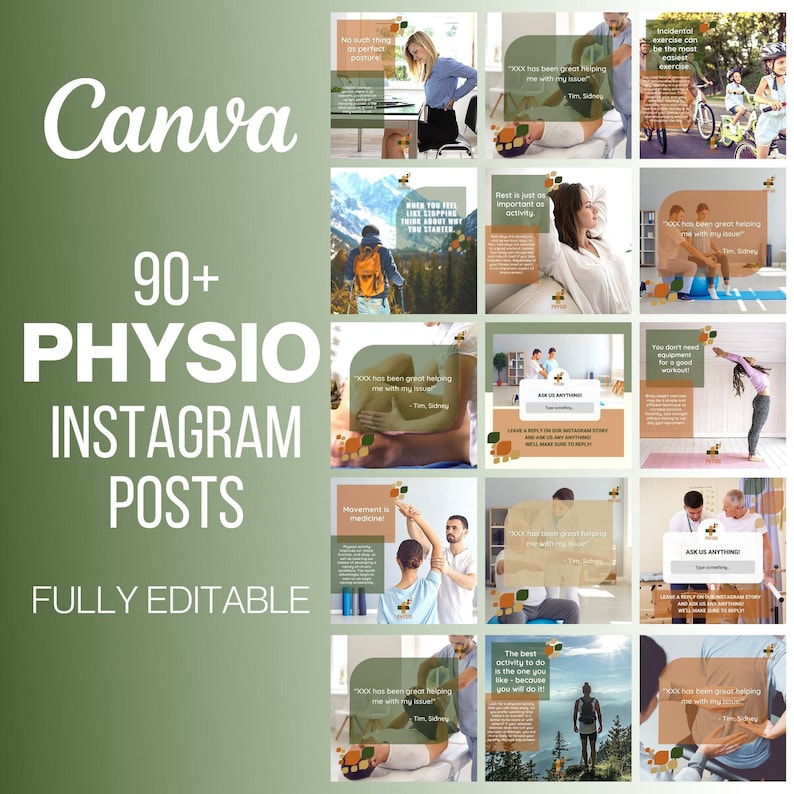 90+ Editable Physiotherapy Instagram Posts - Etsy