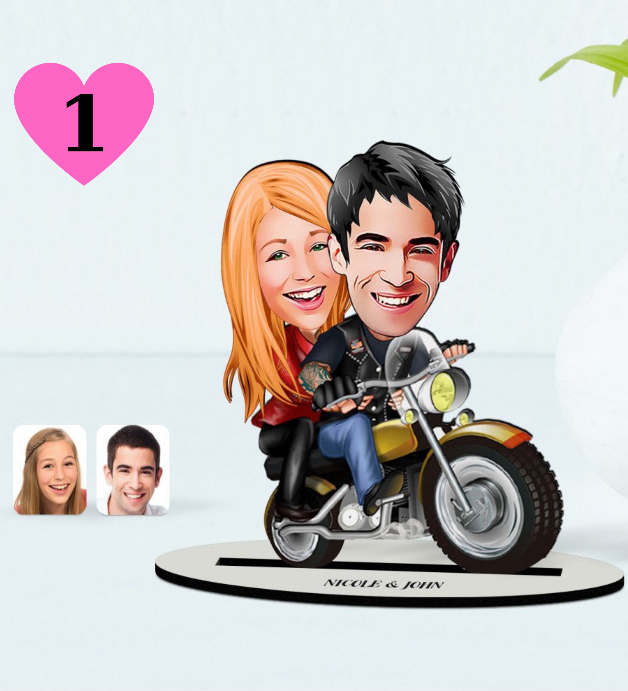 Motorcycle Custom Cartoon Trinket Long Distance Boyfriend - Etsy