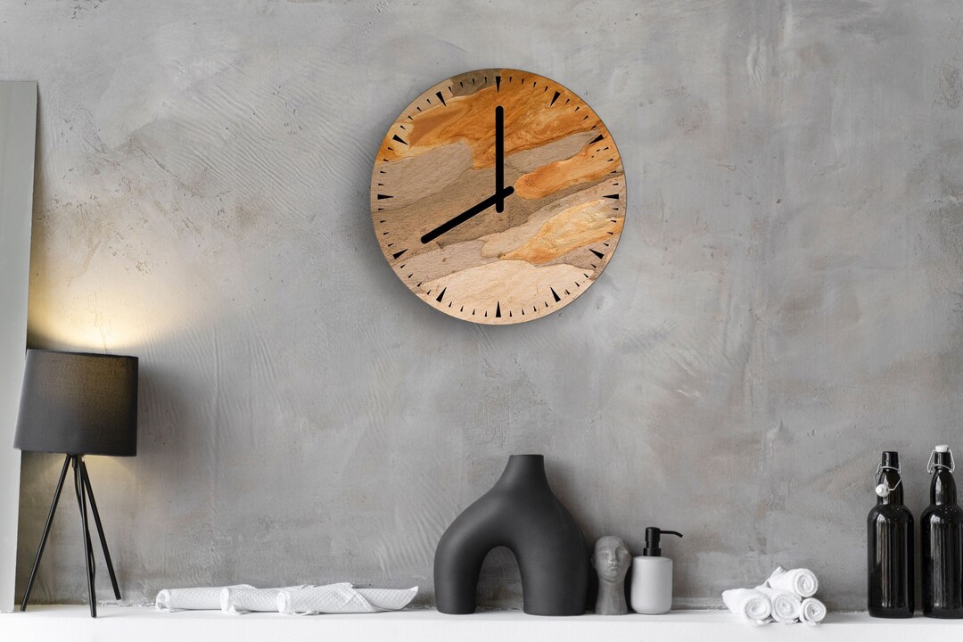 Large Wall Clock, Oversized Wooden Wall Clock | Modern Wall Clock Wood ...