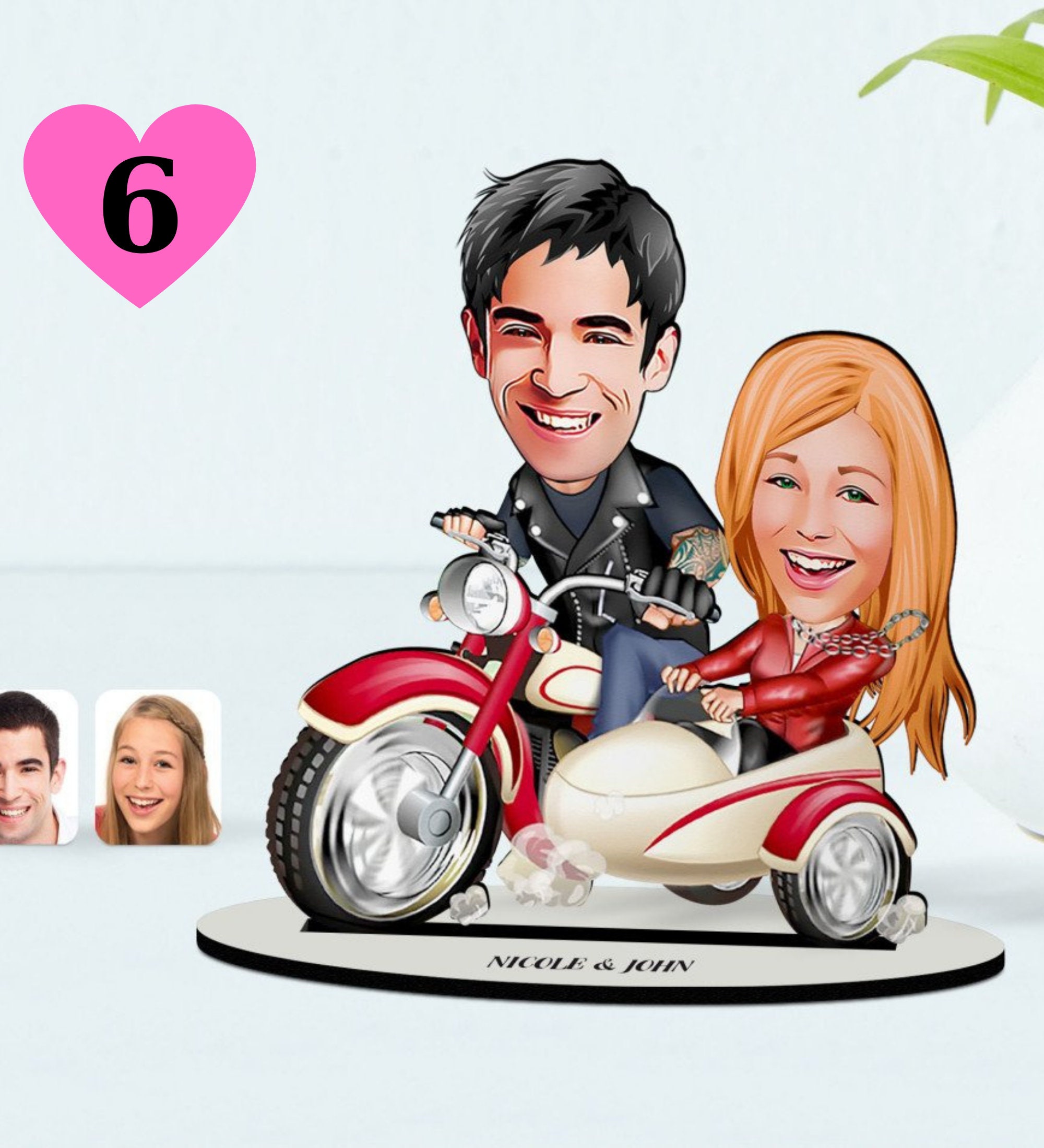 Motorcycle Custom Cartoon Trinket Long Distance Boyfriend - Etsy