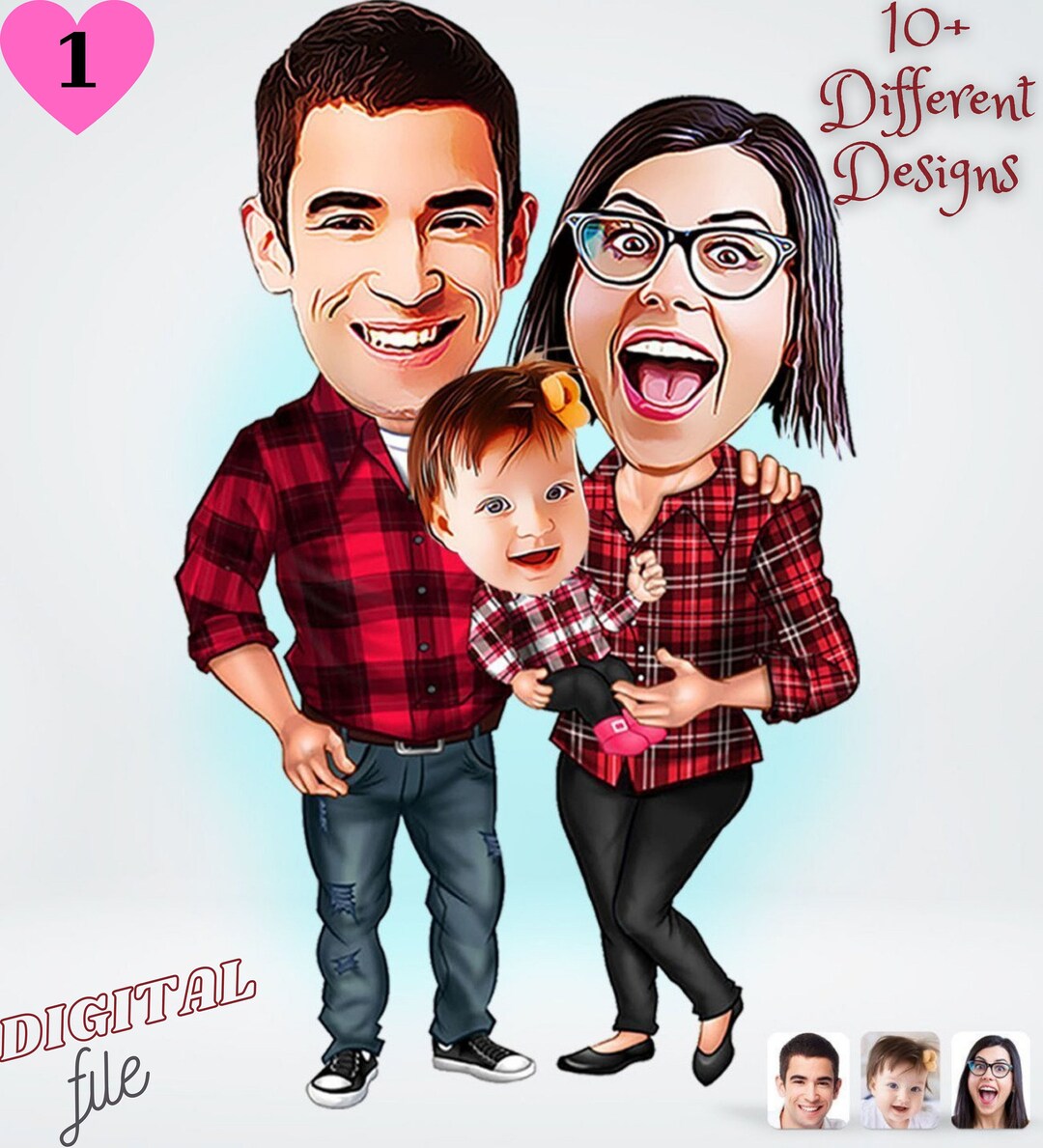 Family Tree Template Personalized Digital Portrait Illustration Prints ...