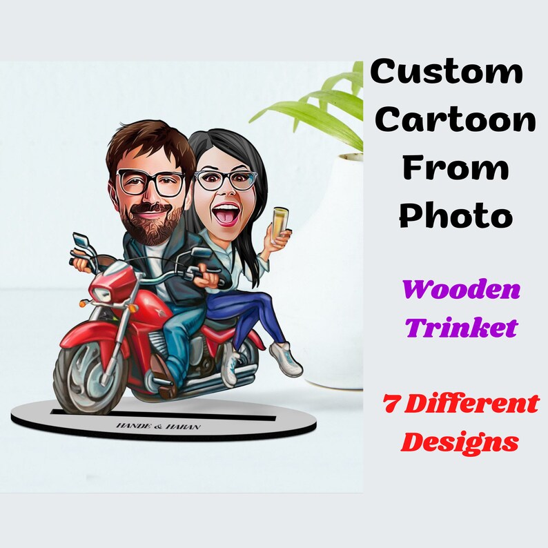 Motorcycle Custom Cartoon Trinket Long Distance Boyfriend - Etsy