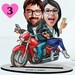 Motorcycle Custom Cartoon Trinket Long Distance Boyfriend - Etsy