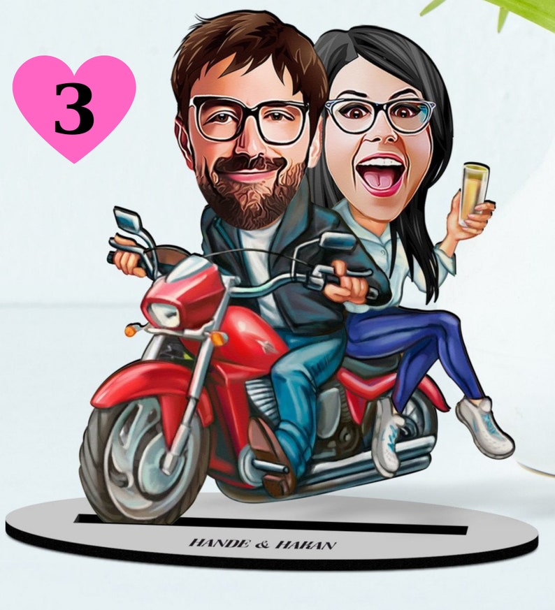 Motorcycle Custom Cartoon Trinket Long Distance Boyfriend - Etsy