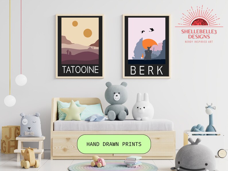 How to Train Your Dragon Landscape Downloadable Digital Wall Art | Berk ...