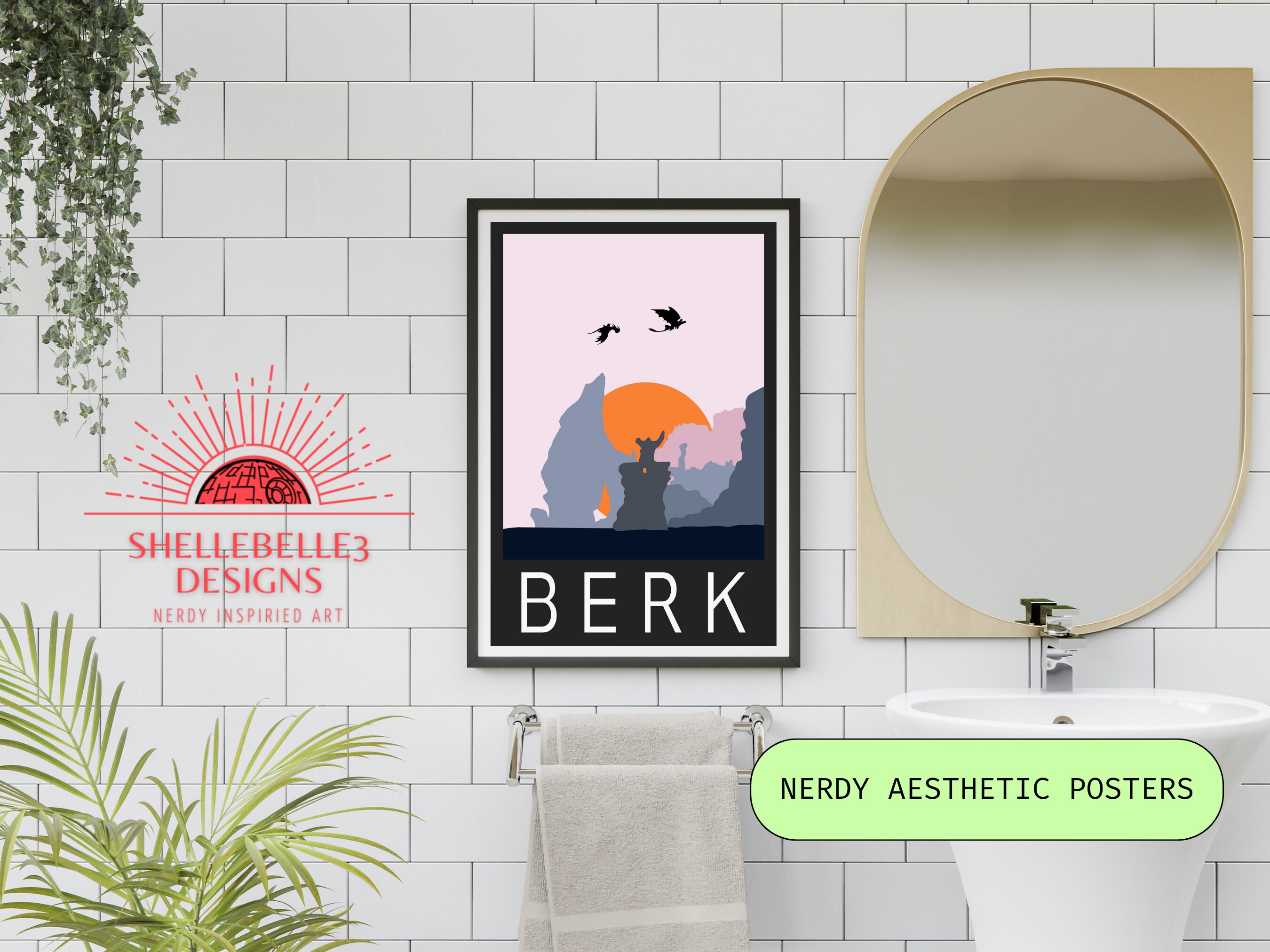 How to Train Your Dragon Landscape Downloadable Digital Wall Art | Berk ...