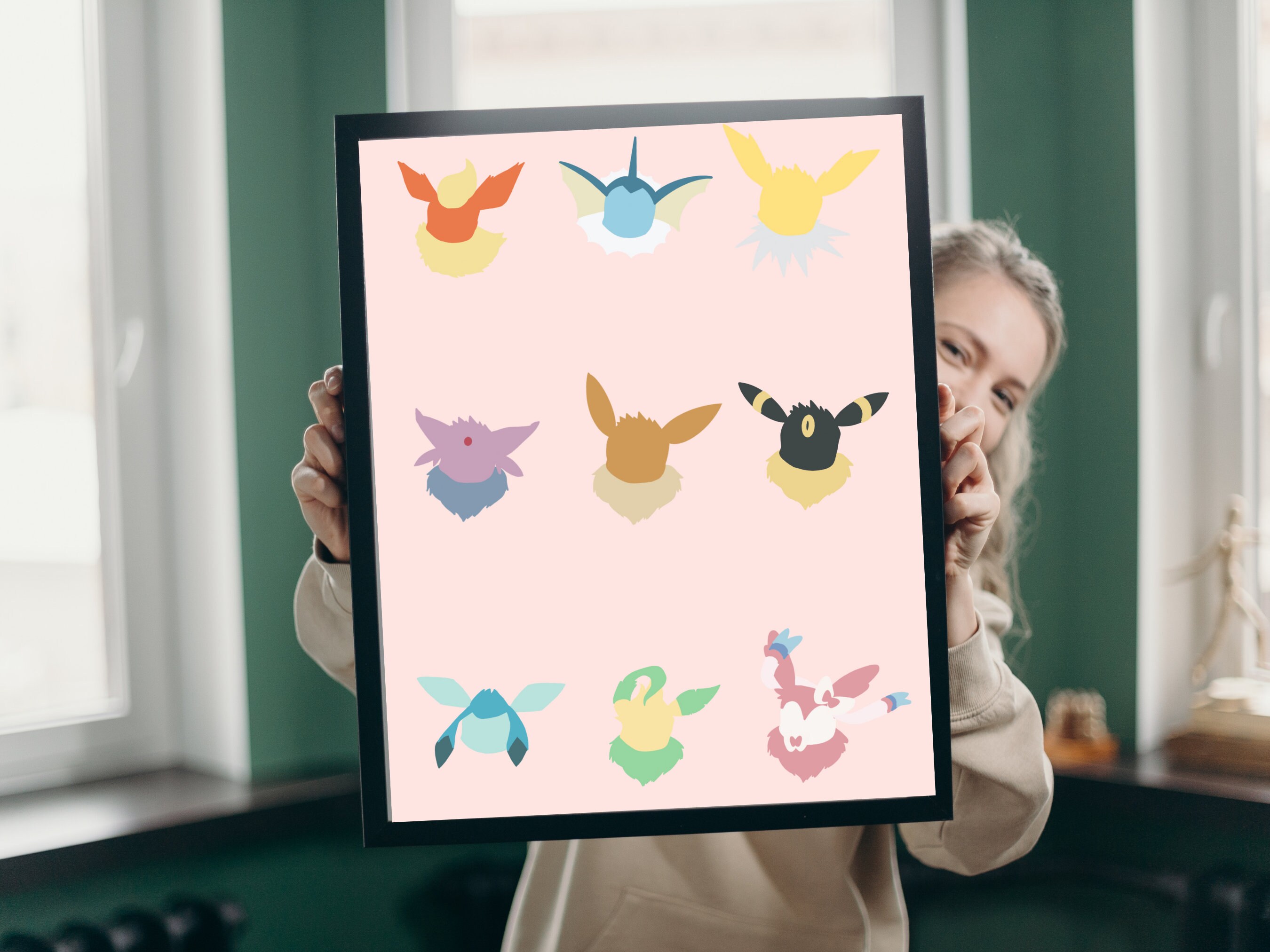 Eeveelution Pokémon Downloadable Digital Wall Art Eevee Printable Art ...