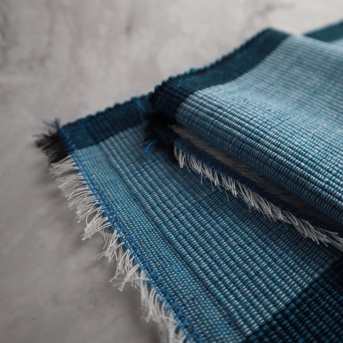 Filipino Inabel Fabric Wasig Pattern Placemat Ocean Blue - Etsy