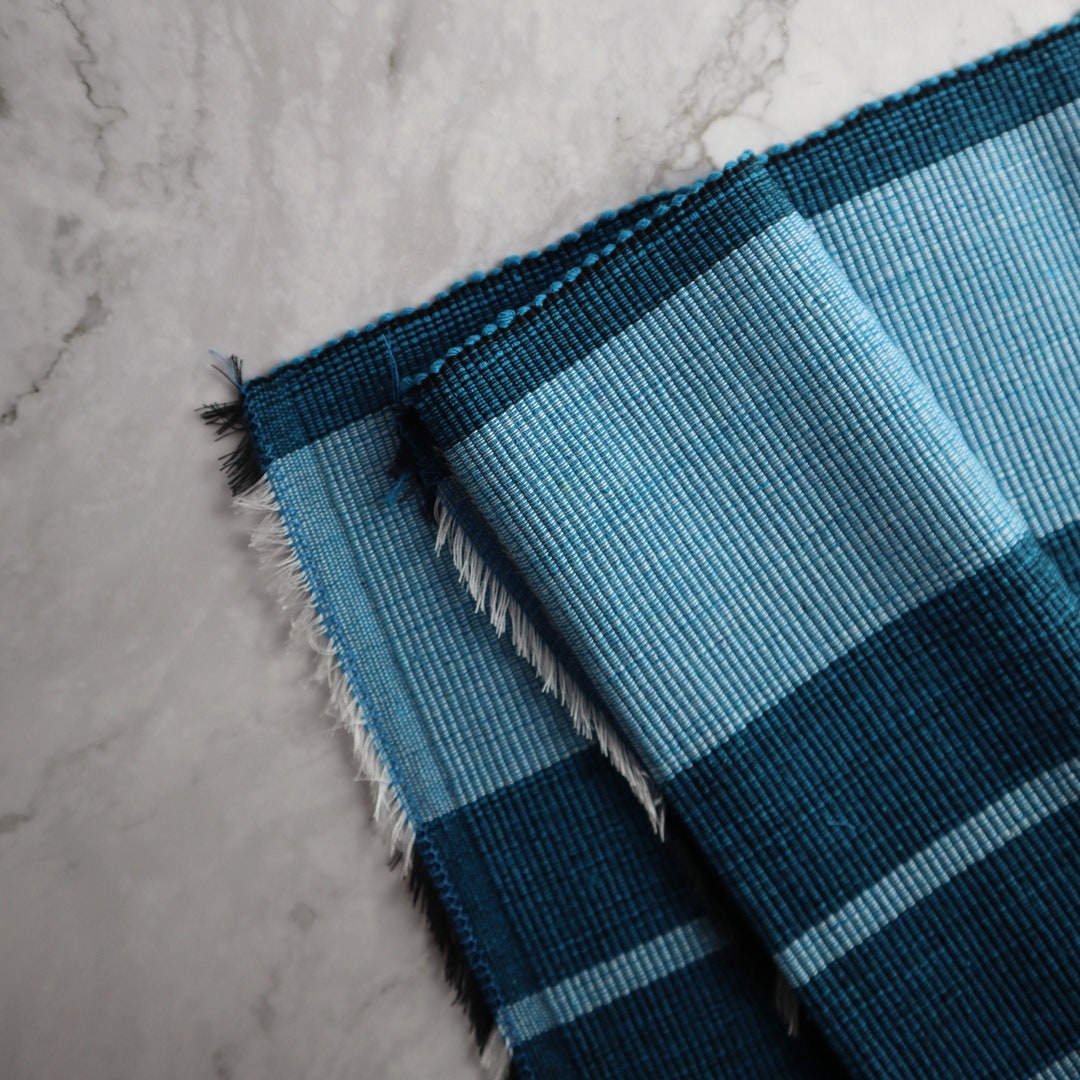 Filipino Inabel Fabric Wasig Pattern Placemat - Ocean Blue or Green ...