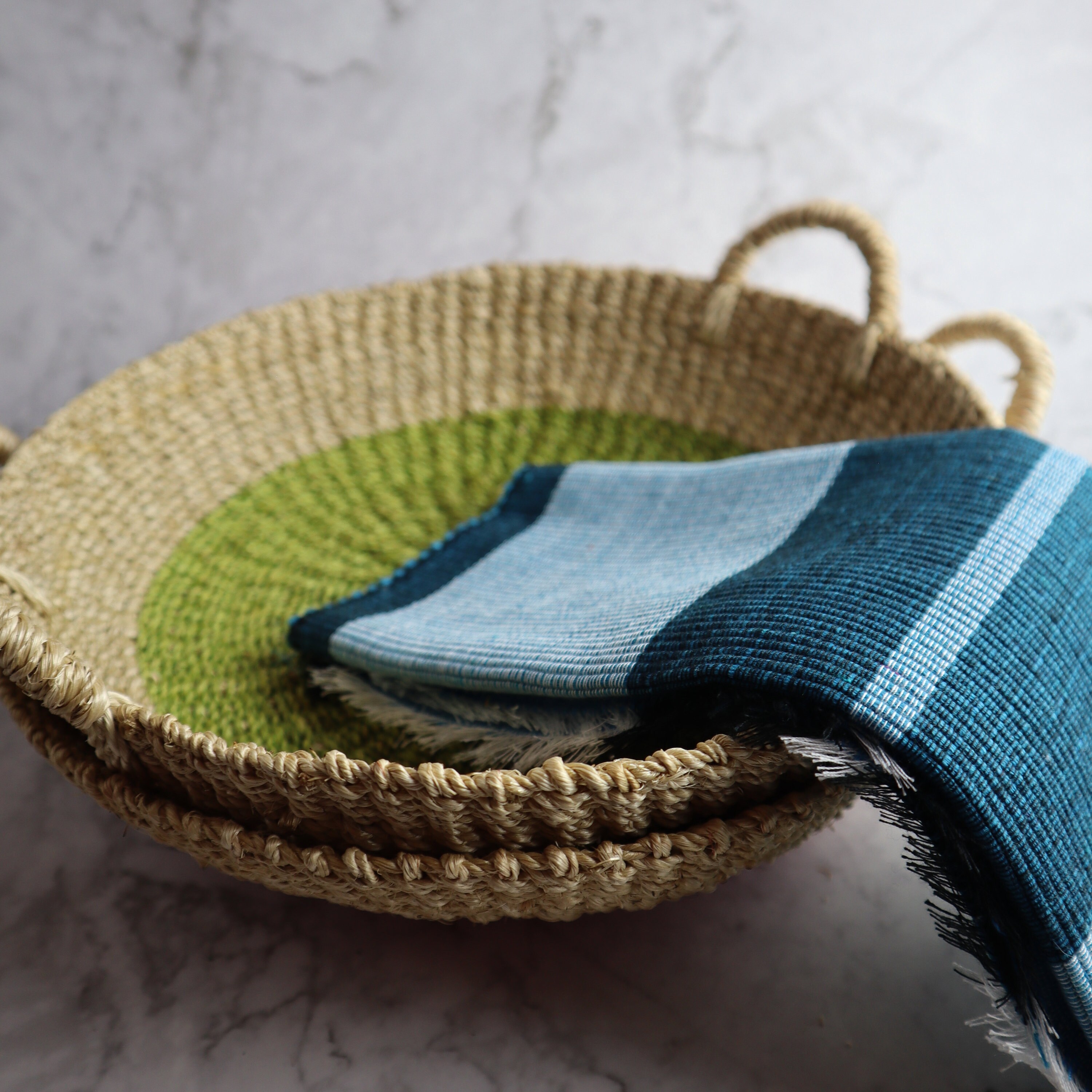 Filipino Inabel Fabric Wasig Pattern Placemat Ocean Blue - Etsy