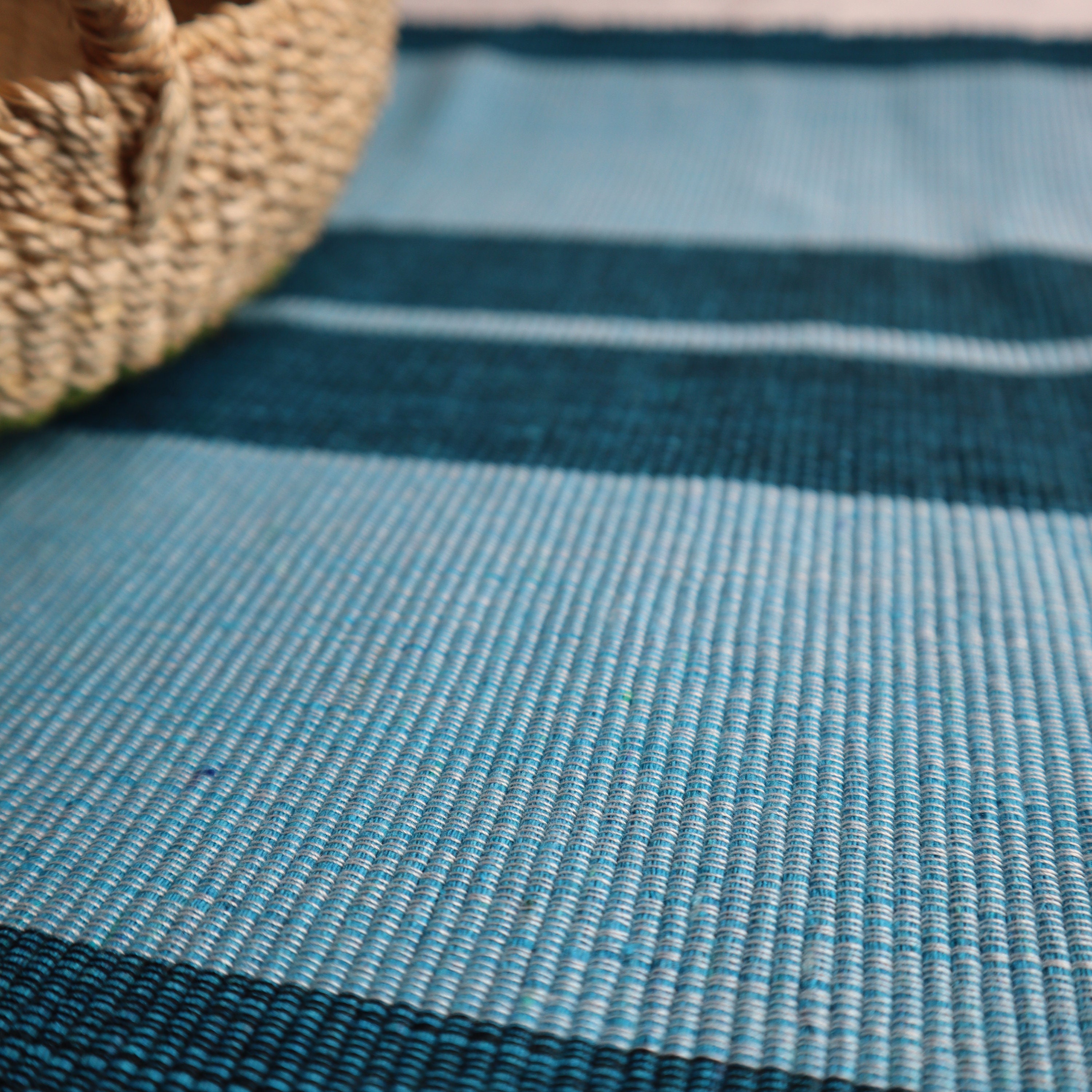 Filipino Inabel Fabric Wasig Pattern Placemat Ocean Blue - Etsy