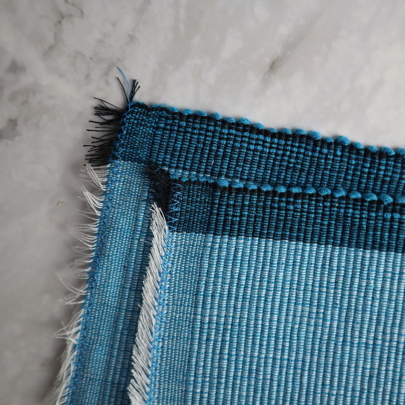 Filipino Inabel Fabric Wasig Pattern Placemat Ocean Blue - Etsy