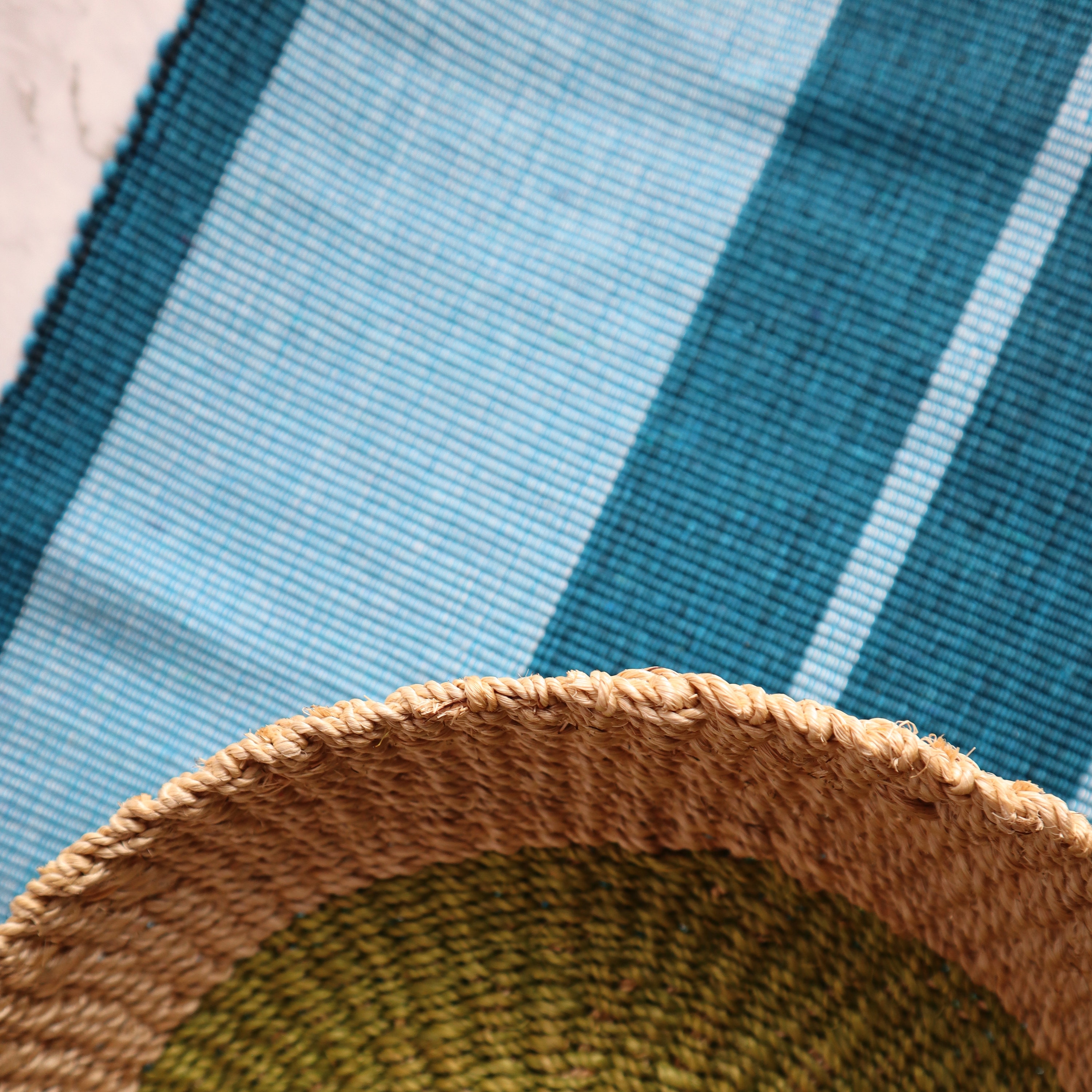 Filipino Inabel Fabric Wasig Pattern Placemat Ocean Blue - Etsy