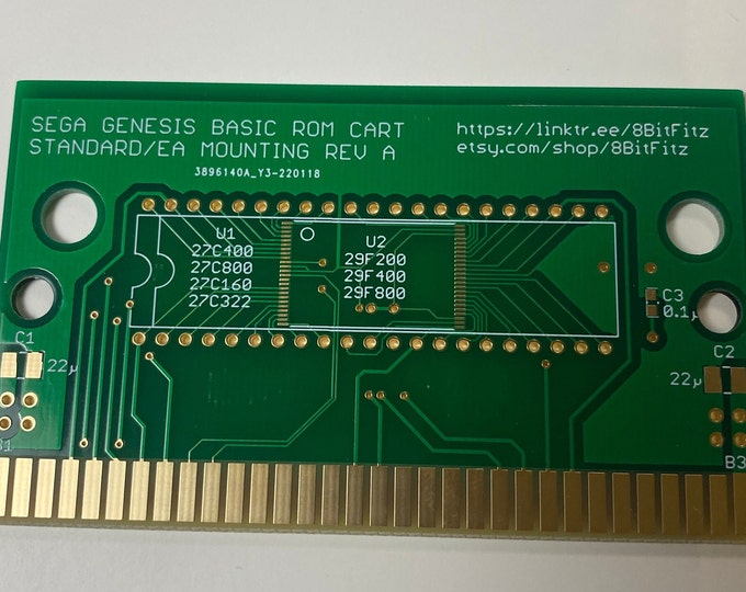 Sega Genesis / Mega Drive Game Cartridge Printed Circuit Board (PCB) - Etsy