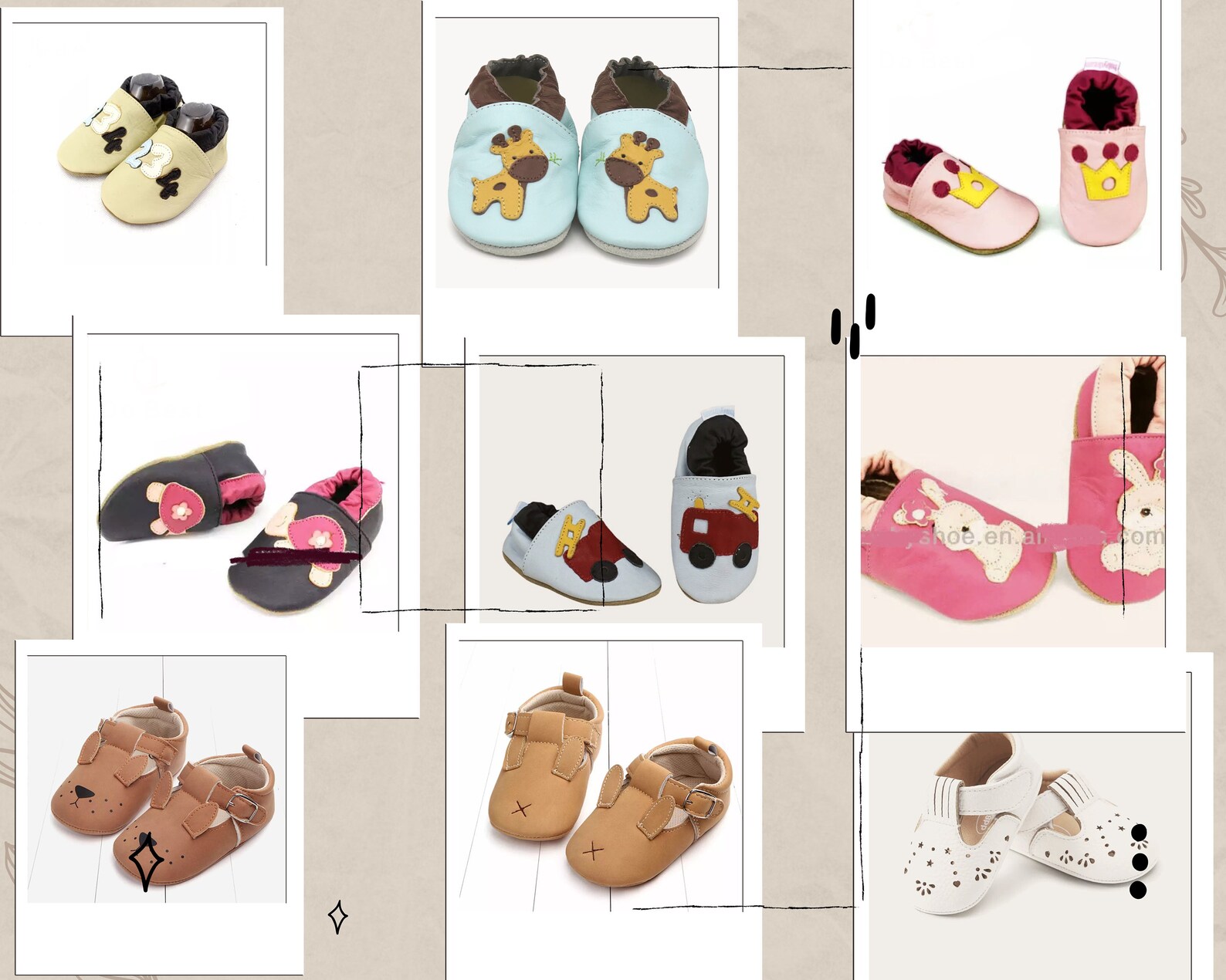 Leather Pram Shoes for Boys and Girls-cot Shoes- Moccasins- Slippers- 0 ...