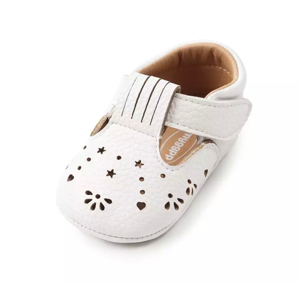 Baby Shoes White Pink Pre-walker Shoes Moccasins First Walker Shoes ...